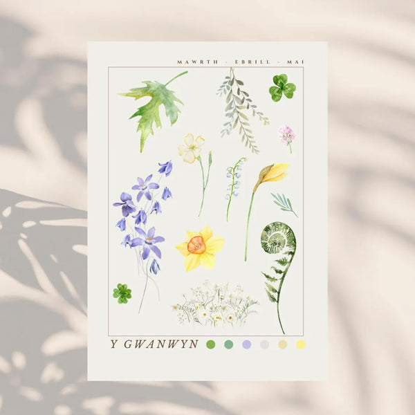 Welsh Seasons print | Welsh art, prints and posters | Adra