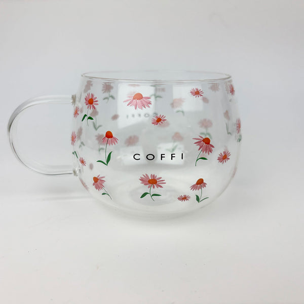 Welsh Coffee glass mug | Welsh Mugs and coasters | Adra