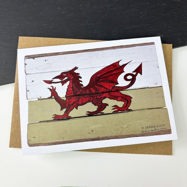 Welsh dragon Card | Welsh Greeting Cards | Adra