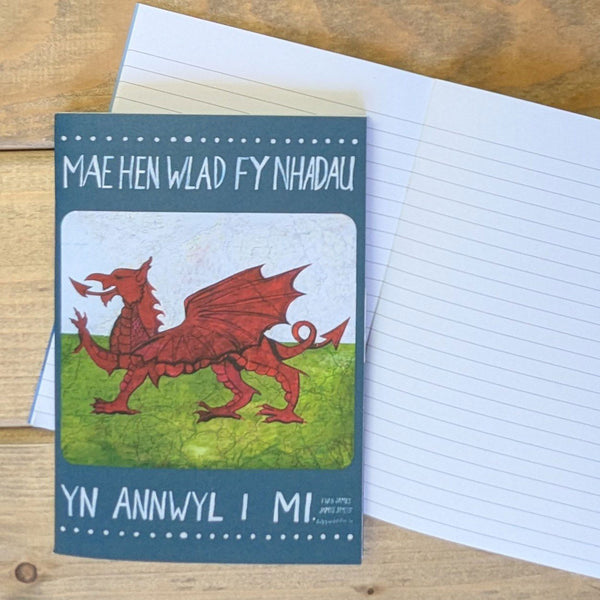 Welsh anthem notebook | Welsh Stationery | Adra