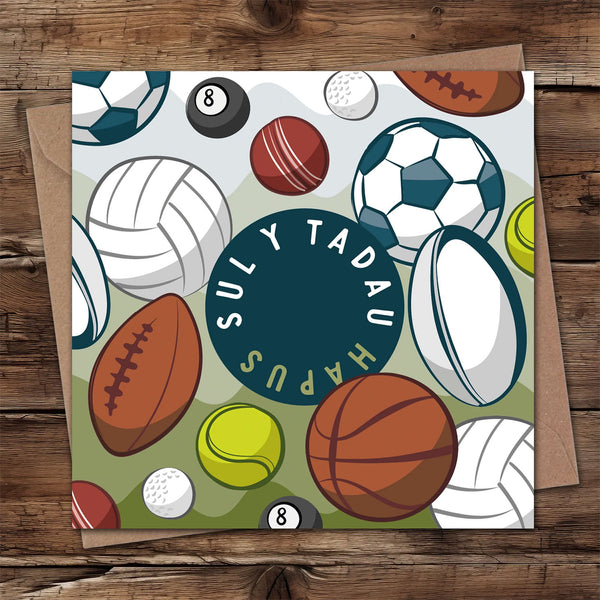 Sul y Tadau Hapus Card | Welsh Father's Day Cards | Adra