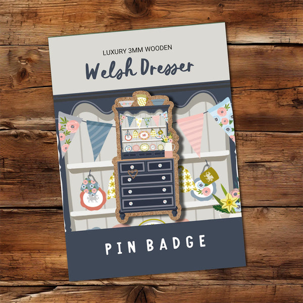 Welsh Dresser Pin Badge | Welsh Brooches & Badges | Adra