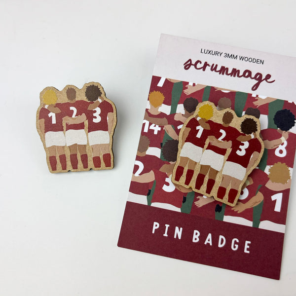 Scrum Pin Badge | Welsh Brooches & Badges | Adra