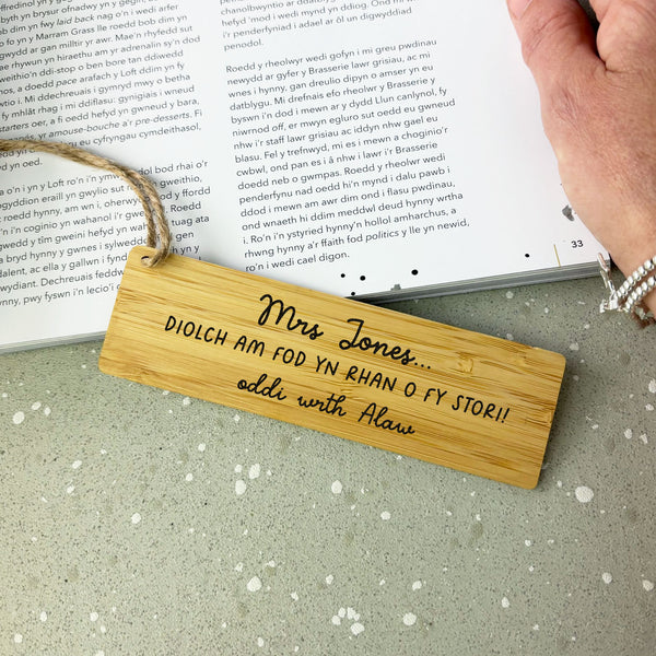 Personalised Bookmark | Welsh End of Term Gifts | Adra