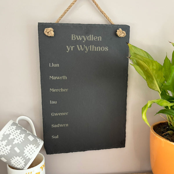 Welsh slate recipe chalkboard | Welsh stationery | Adra