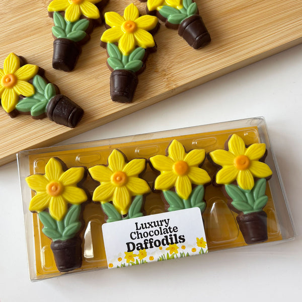 Welsh Chocolate Daffodils | Gwynedd Confectioners Welsh Chocolate | Adra