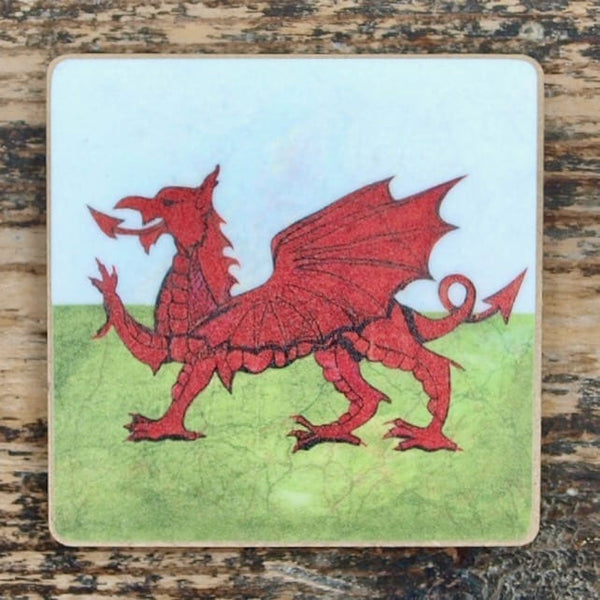 Welsh flag Fridge Magnet | Welsh stationery | Adra