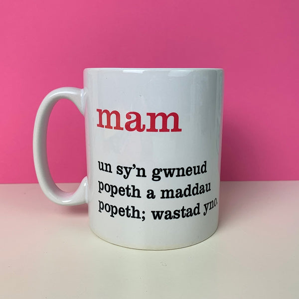 Welsh Mam Definition Mug | Welsh Mugs | Welsh Coasters | Adra