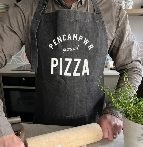 Pizza Champion Apron | Welsh kitchen textiles | Adra